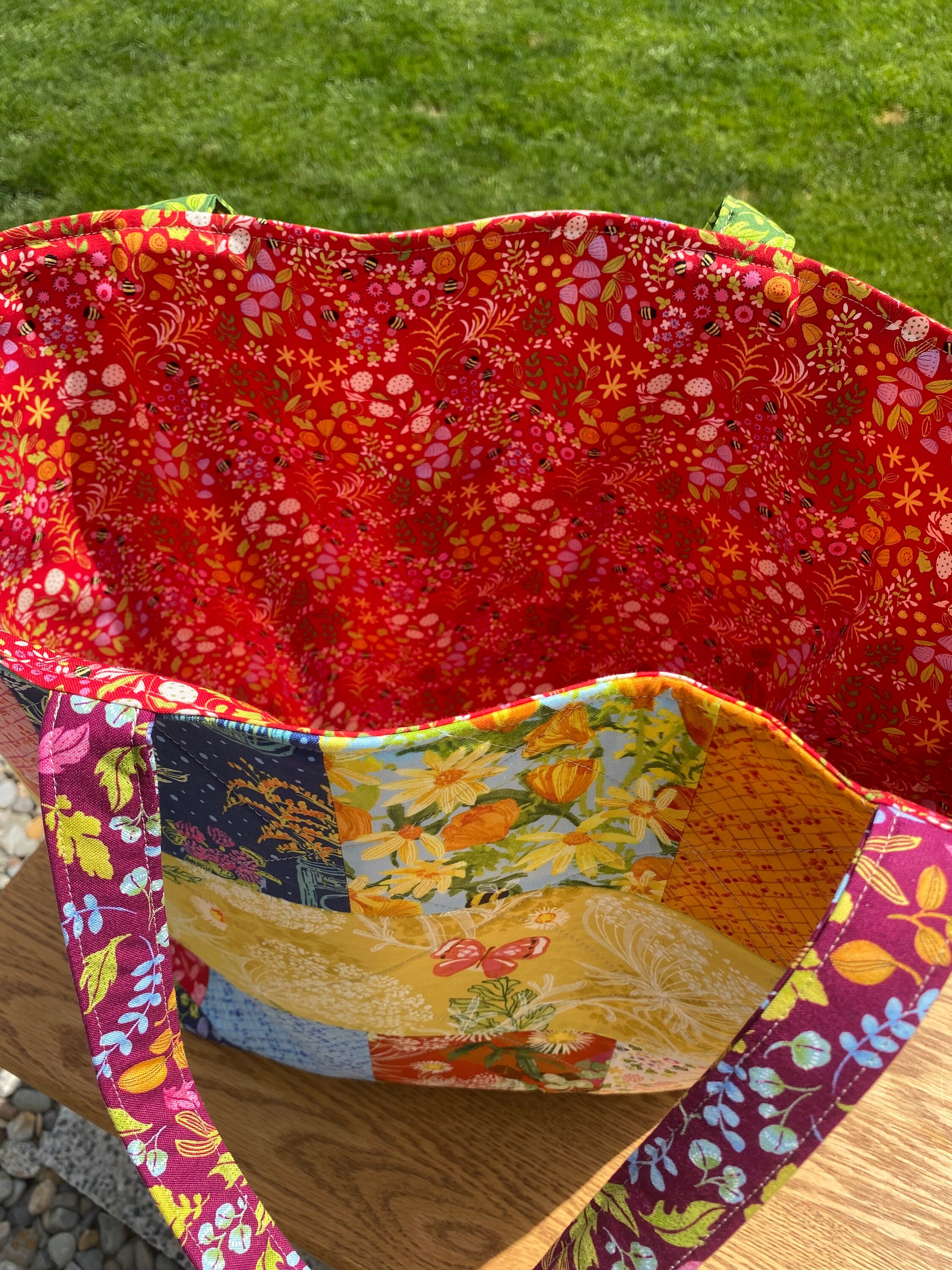 Wild Flowers Quilted Market Bag - Etsy