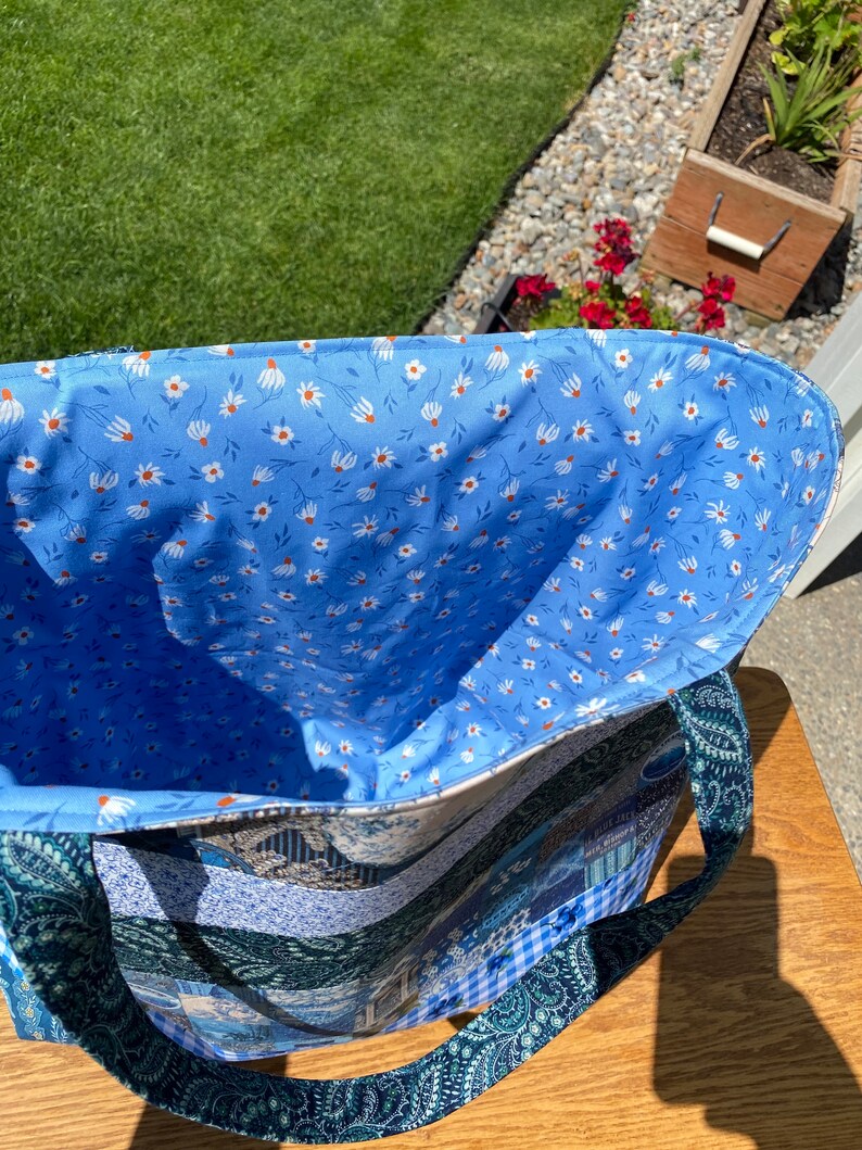 Blueberry Bliss Quilted Market Bag - Etsy