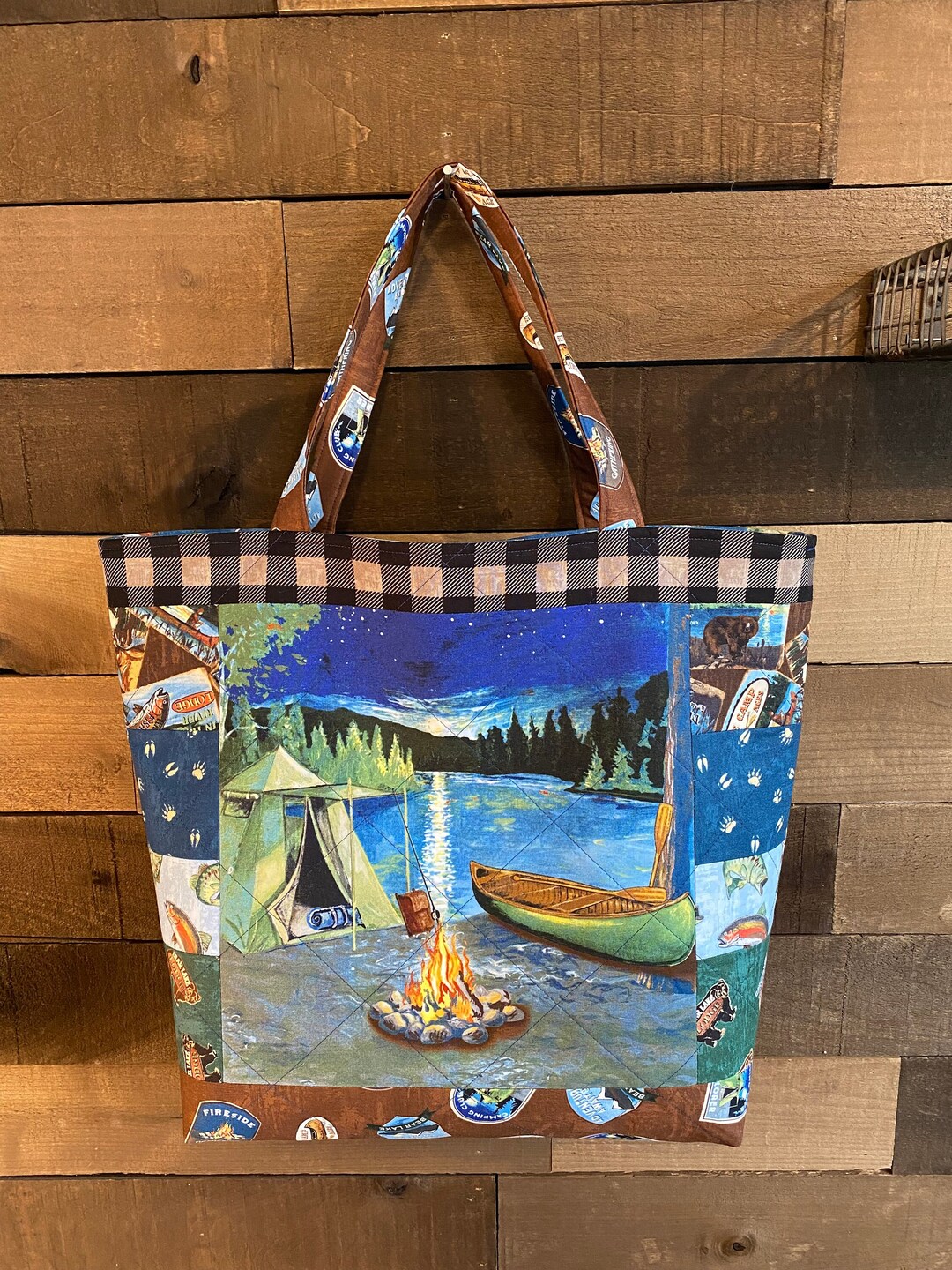 Lake Adventure Quilted Market Bag - Etsy