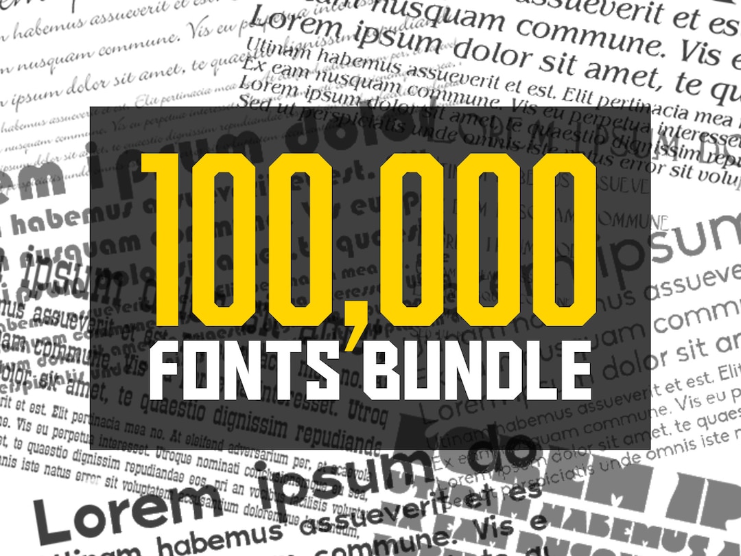ULTIMATE 100,000 Fonts Bundle - Etsy
