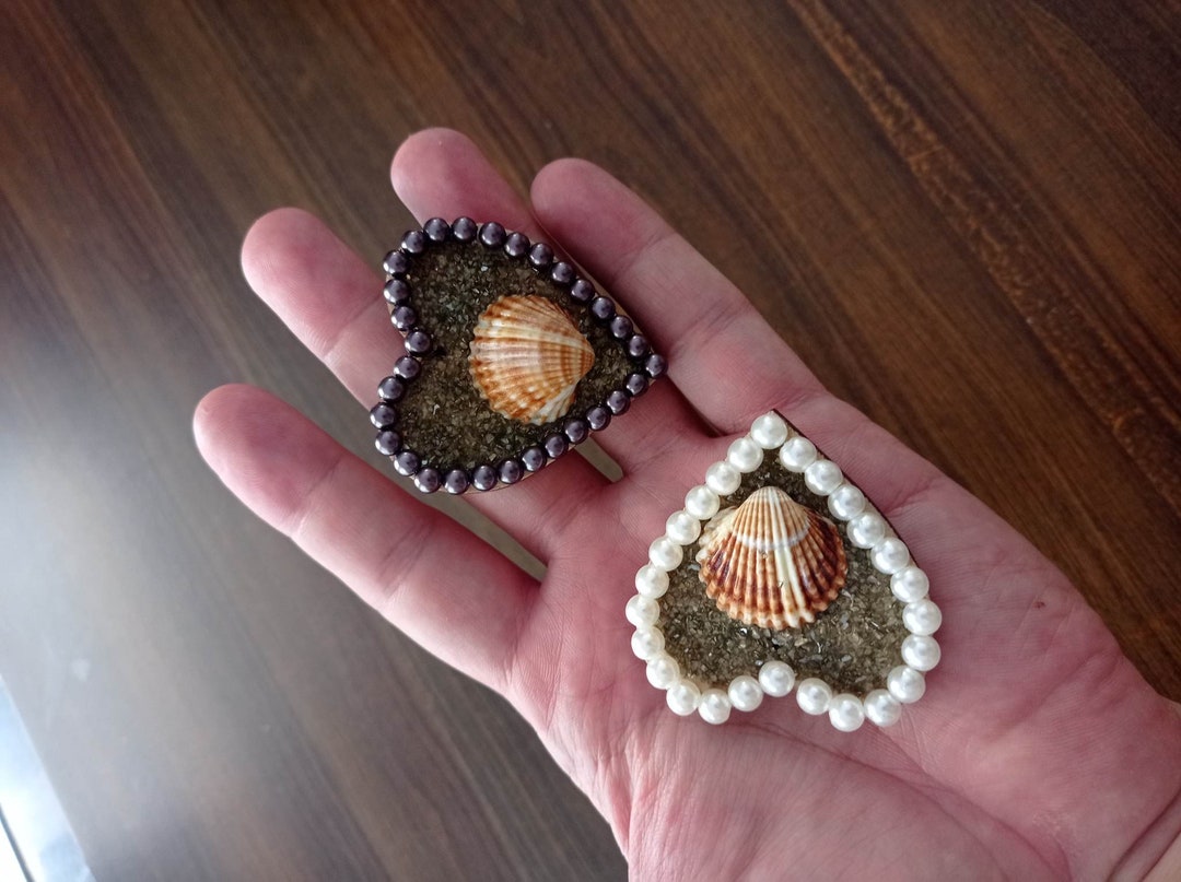 Seashell Fridge Magnet, Fridge Magnet, Heart Magnets, Lovers Gift - Etsy