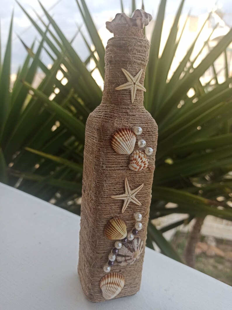 Beach Bottle, Shell Bottle, Shell Decorations, Beach Decor - Etsy