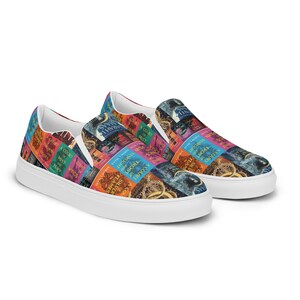 SJM Book Cover Shoes, Custom Sarah J Maas Vans Slip On's, ACOTAR ...