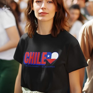 I Love Chile Tee Gift, Chile Travel Shirt, Chile Tourist Tee, Flag of ...