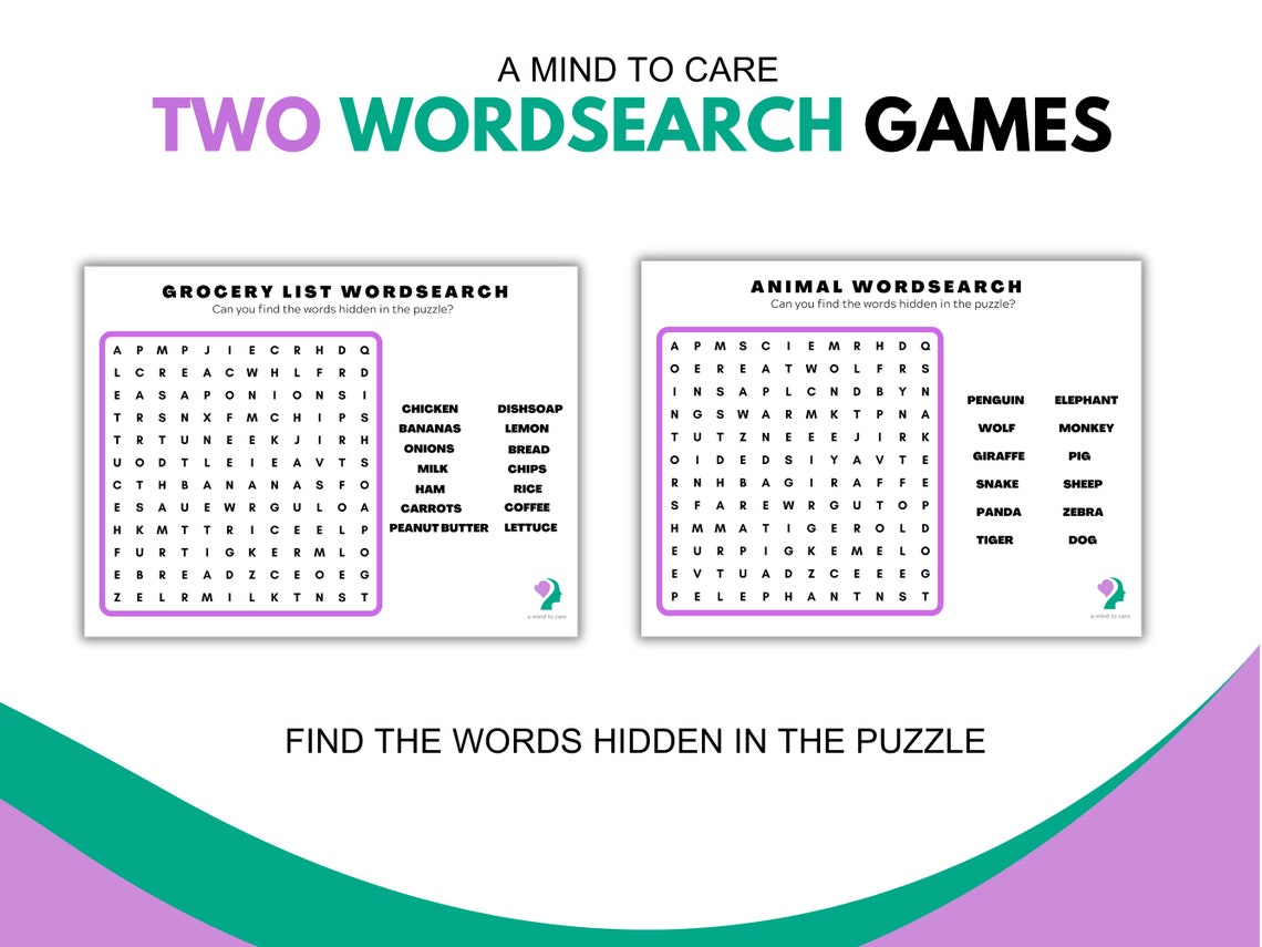 Dementia Activity Sheets: Printable Games for Alzheimer's Care (digital ...