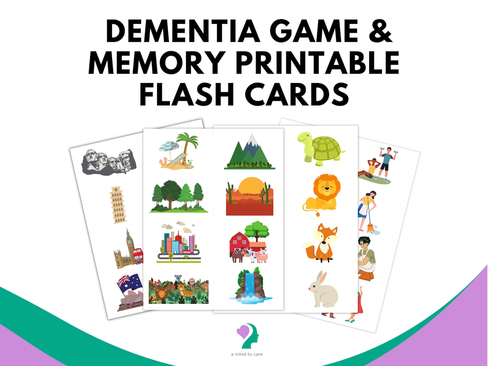Dementia Game & Memory Flash Cards | Printable Sheets | Memory Prompt ...