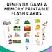 Dementia Memory Flash Cards: Printable Cognitive Game (PDF) - Etsy