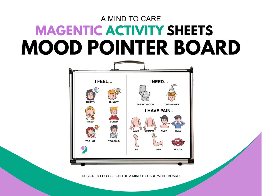 Magnetic Mood Pointer Dry-erase Sheet | Game Therapy | Activity Games ...