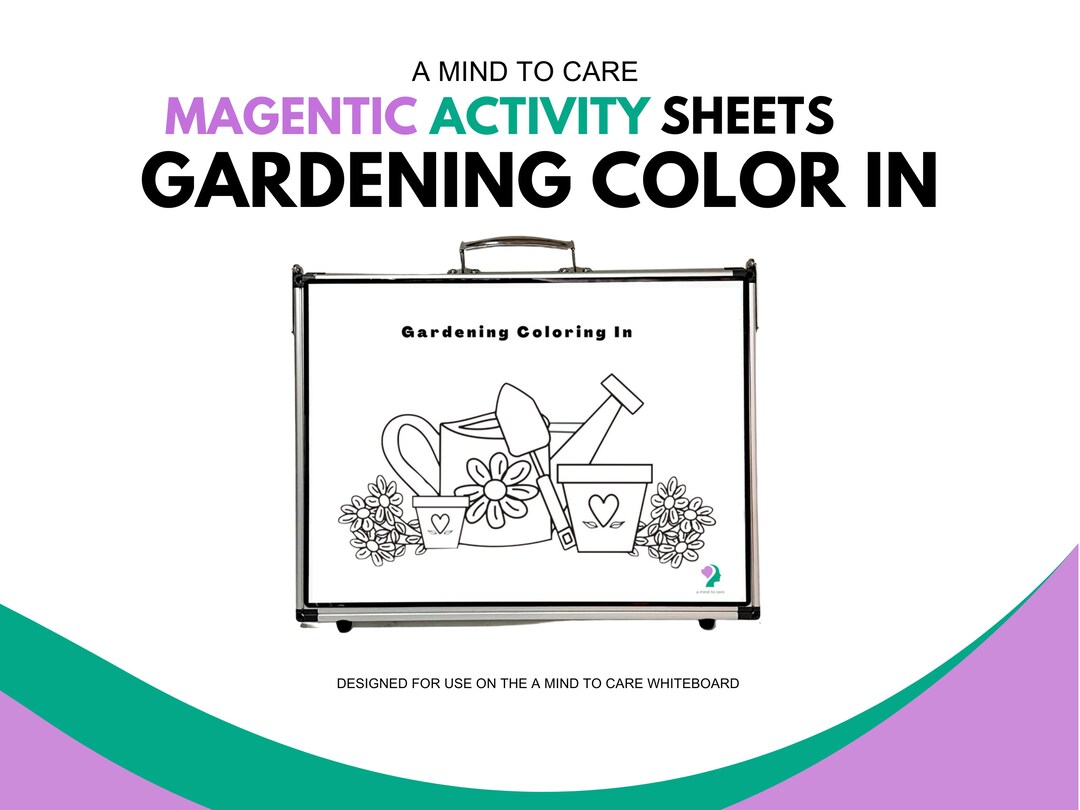 Magnetic Gardening Coloring in Dry-erase Sheet | Game Therapy ...