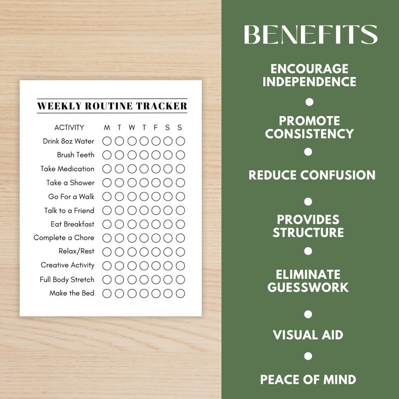 Printable Routine Tracker for Dementia or Alzheimer's Care | US ...