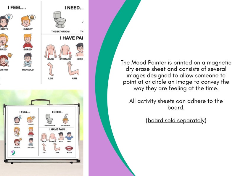 Magnetic Mood Pointer Dry-erase Sheet | Game Therapy | Activity Games ...