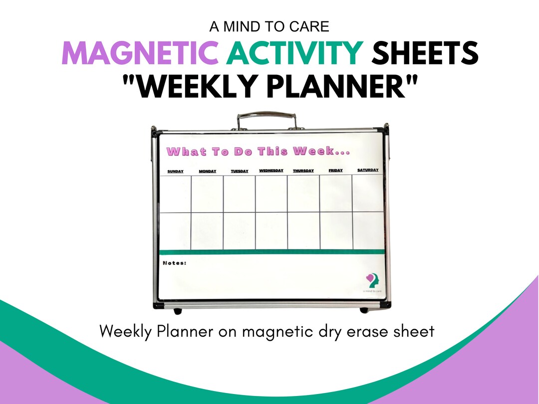 Magnetic Weekly Planner Activity Dry-erase Sheet | Game Therapy ...
