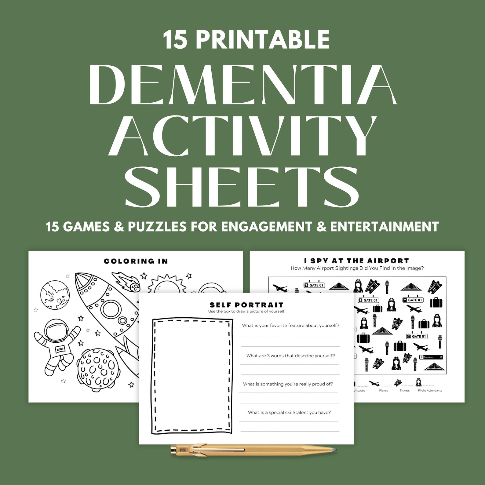 Printable Activity Sheets | Alzheimer's & Dementia Care | Senior ...
