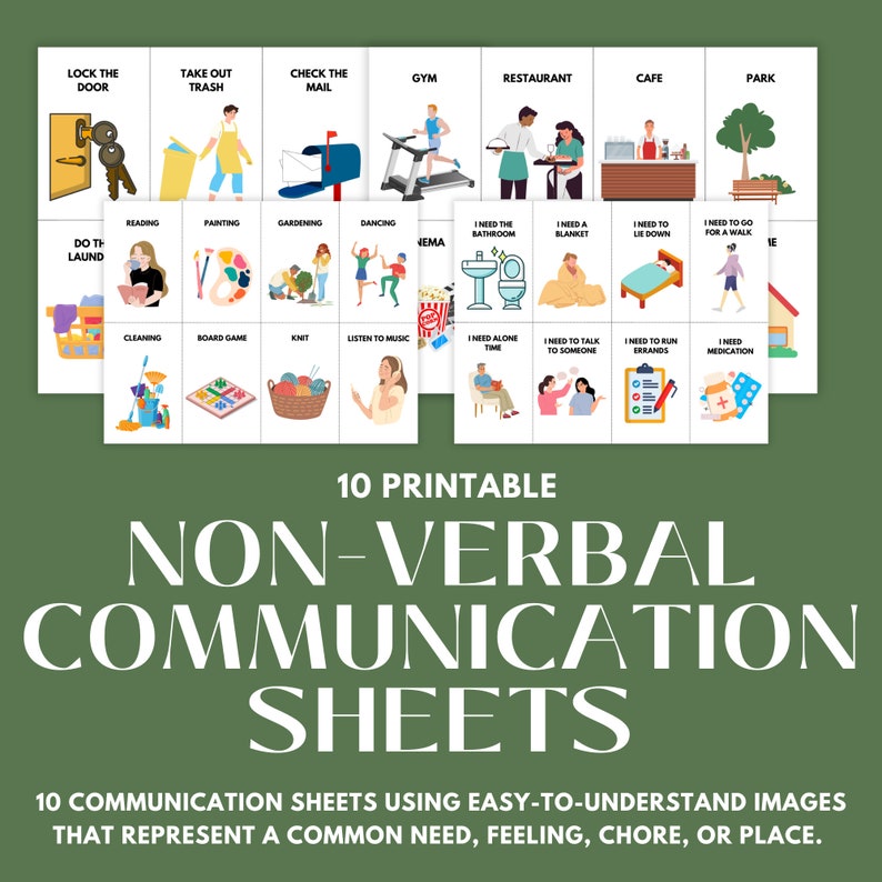 Non-verbal Communicaton & Reference Sheets | Emotions, Needs, and ...