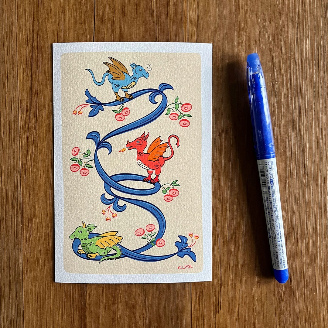 Dragon Scroll - Giclee Print - Etsy