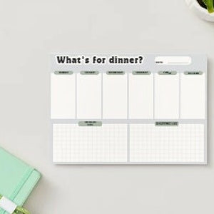 Printable Weekly Meal Planner Landscape, Food Diary, Meal Tracker, Meal ...