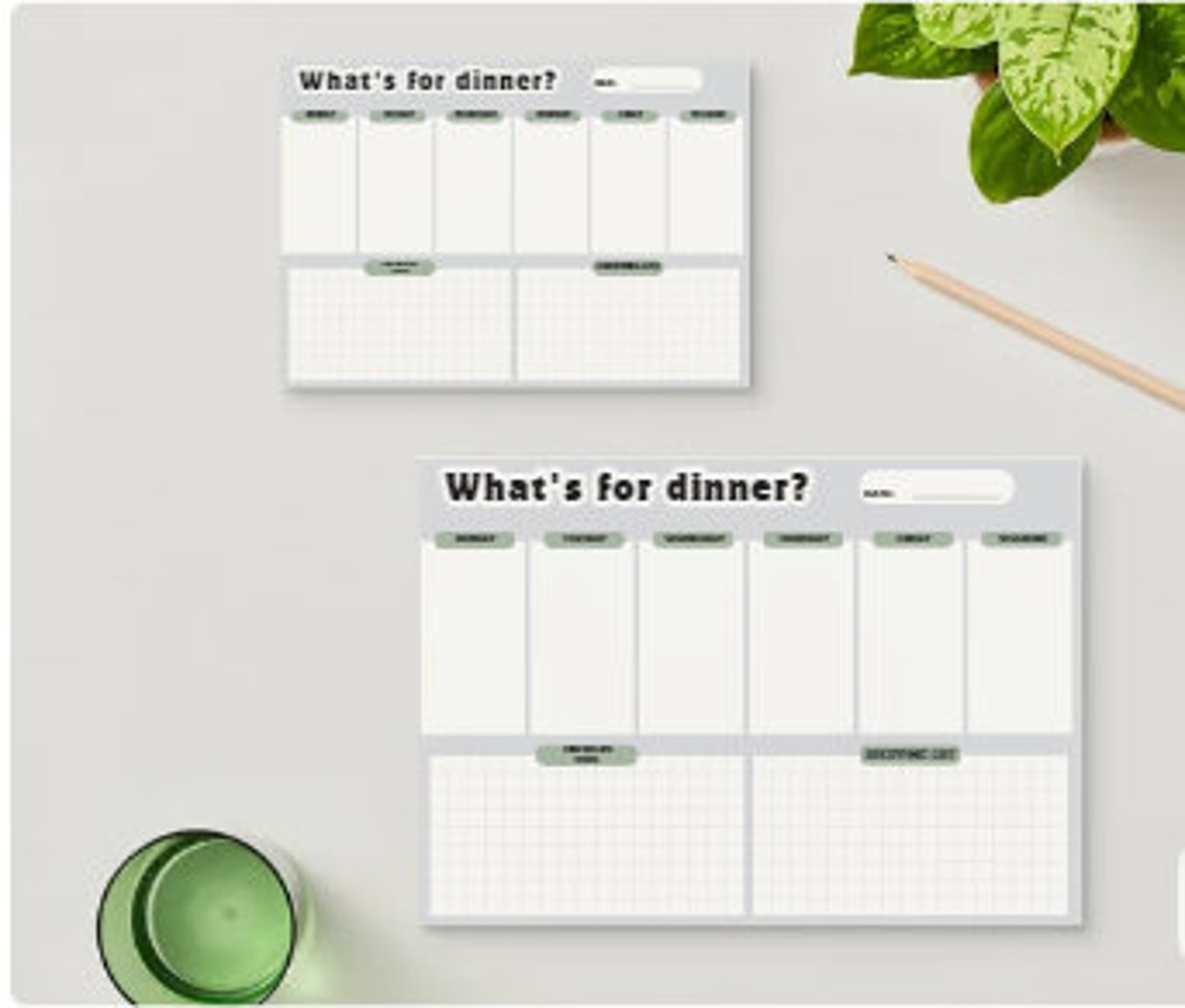 Printable Weekly Meal Planner Landscape, Food Diary, Meal Tracker, Meal ...