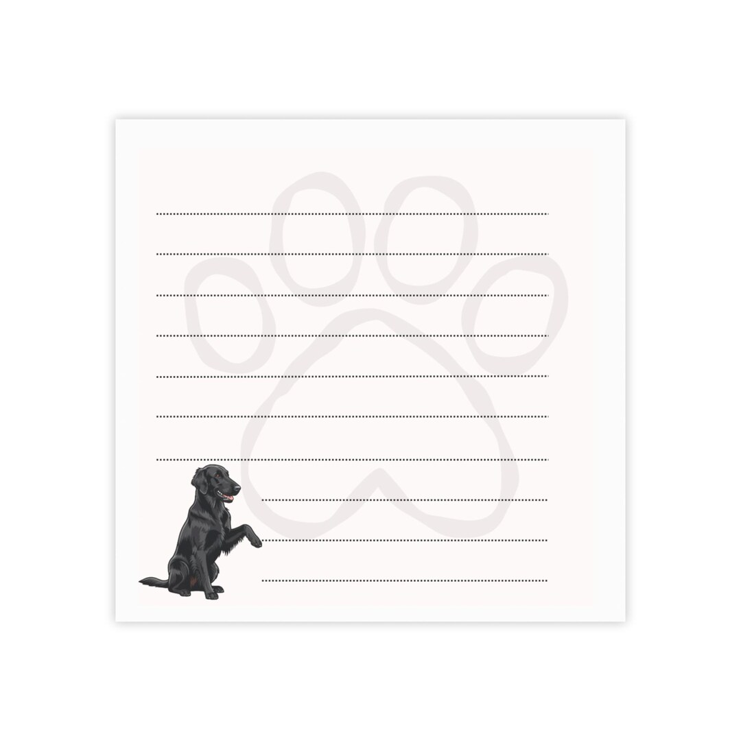 Black Lab Paw Lined Post-it Note Pads | Dog Sticky Note Pad| Labrador ...