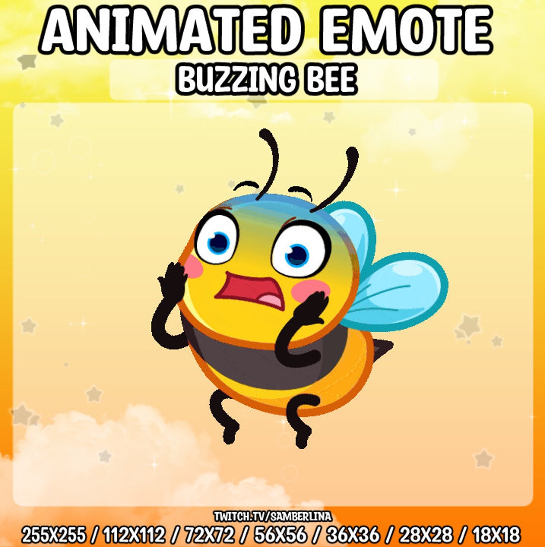 Shocked Buzzing Bee Animated Emote Pack - Twitch, Youtube, Discord ...