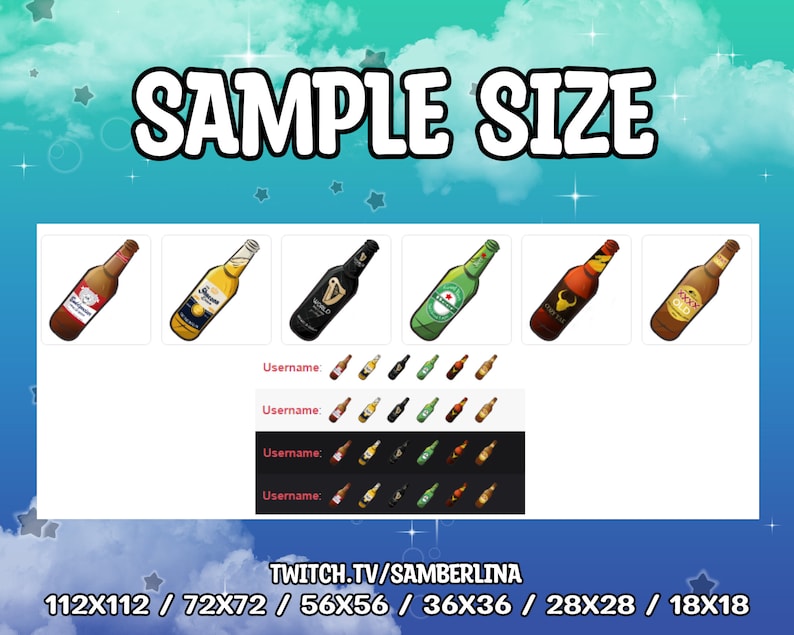 6 Beer Bottle Emotes/badges - Twitch, Youtube, Discord | Mega Emote ...