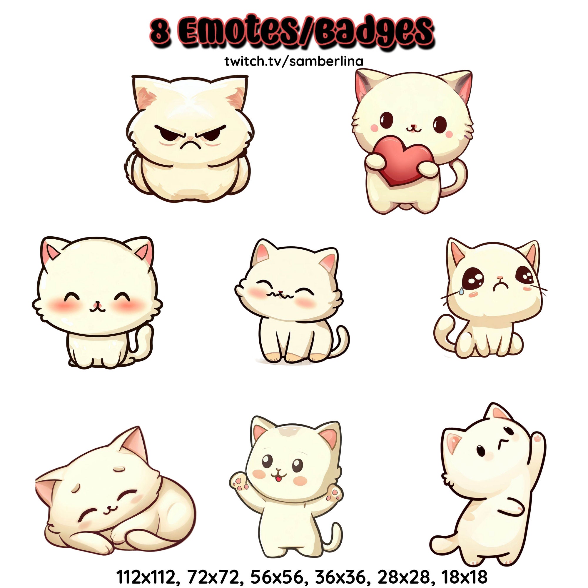 Cute Cat Stream Overlay Package Stream and Webcam Overlay Package ...