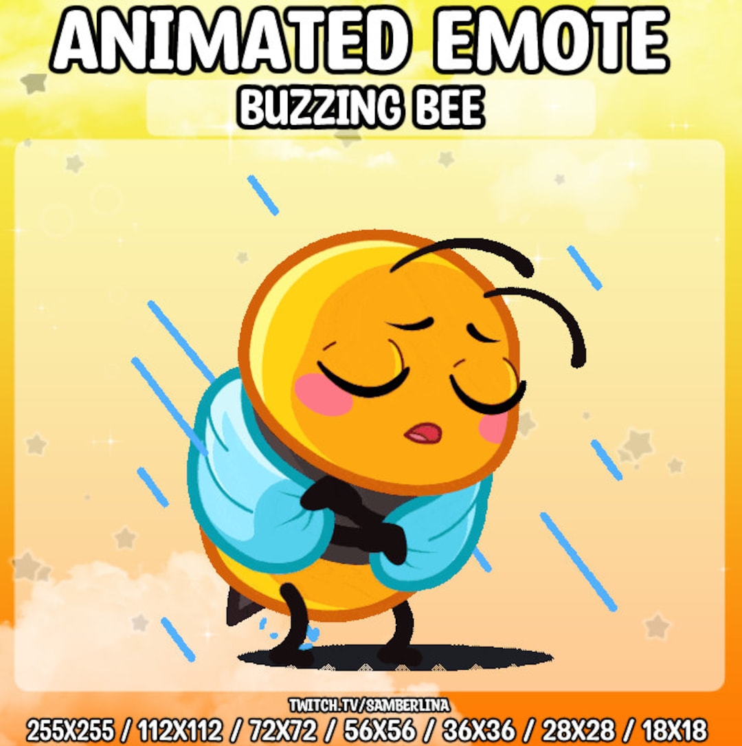 Sad Buzzing Bee Animated Emote Pack - Twitch, Youtube, Discord, Tiktok ...