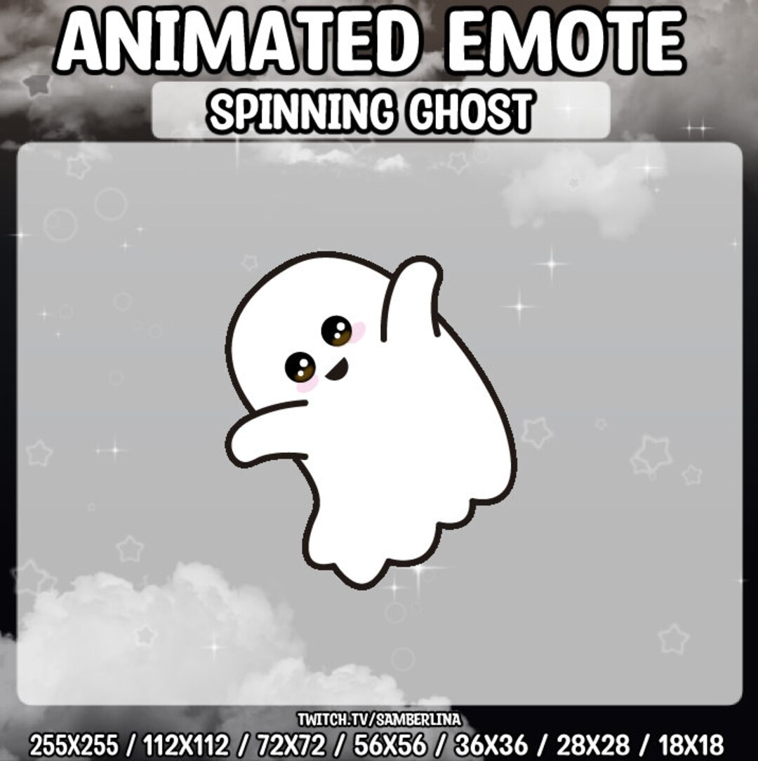 Spinning Ghost Animated Emote Pack - Twitch, Youtube, Discord, Tiktok ...