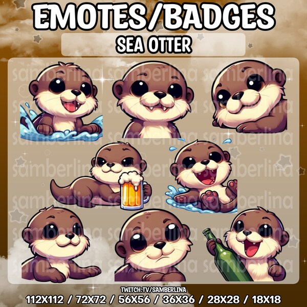 Otter Discord Emotes Animated - Etsy