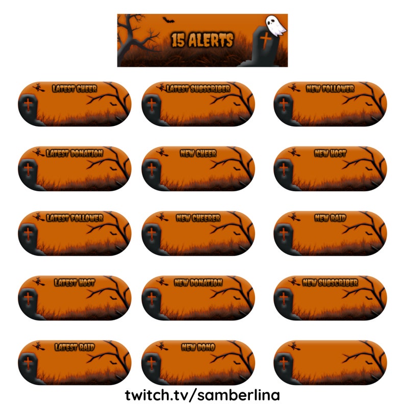 Halloween Stream Overlay Package | Stream Overlay Package | Twitch ...
