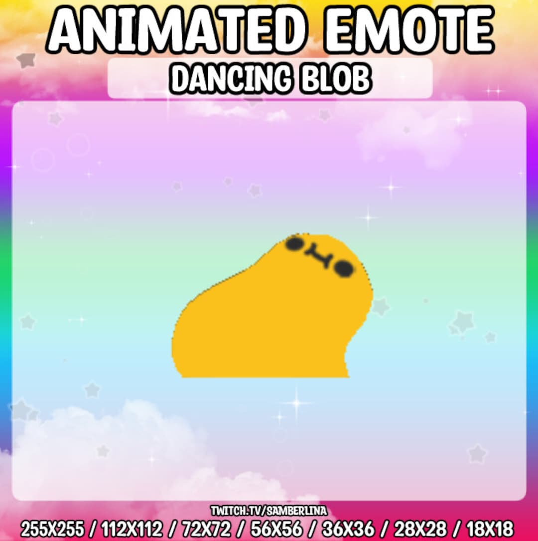 Dancing Blob Animated Emote Pack - Twitch, Youtube, Discord, Tiktok | Cute Chibi Cartoon ...