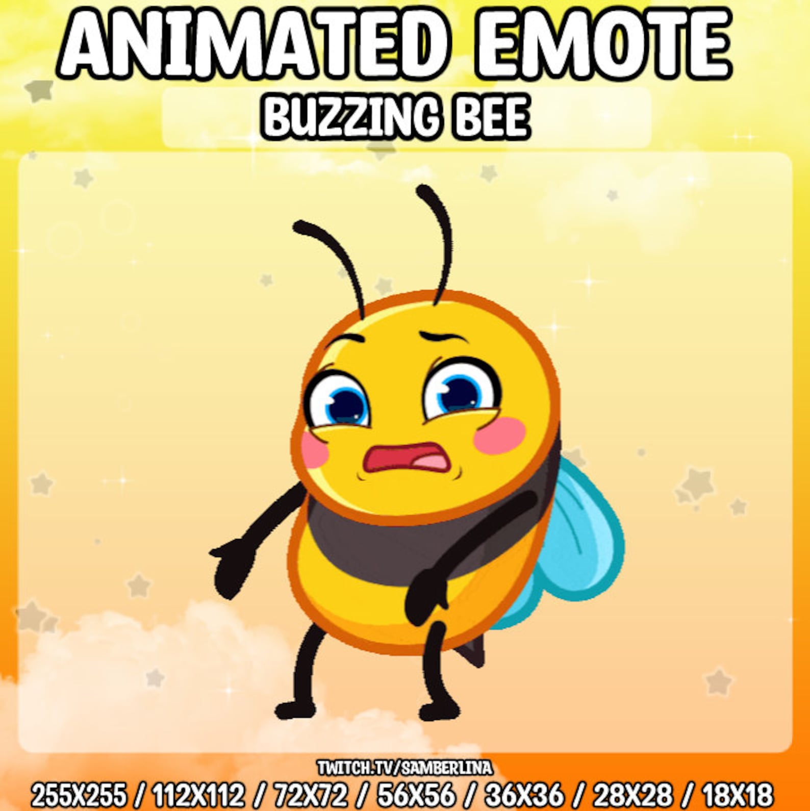 Confused Buzzing Bee Animated Emote Pack - Twitch, Youtube, Discord ...