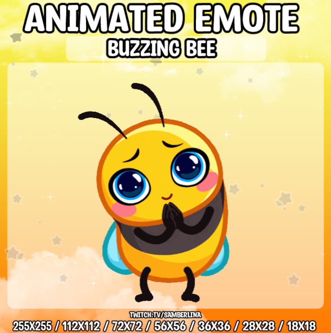 Begging Buzzing Bee Animated Emote Pack - Twitch, Youtube, Discord ...