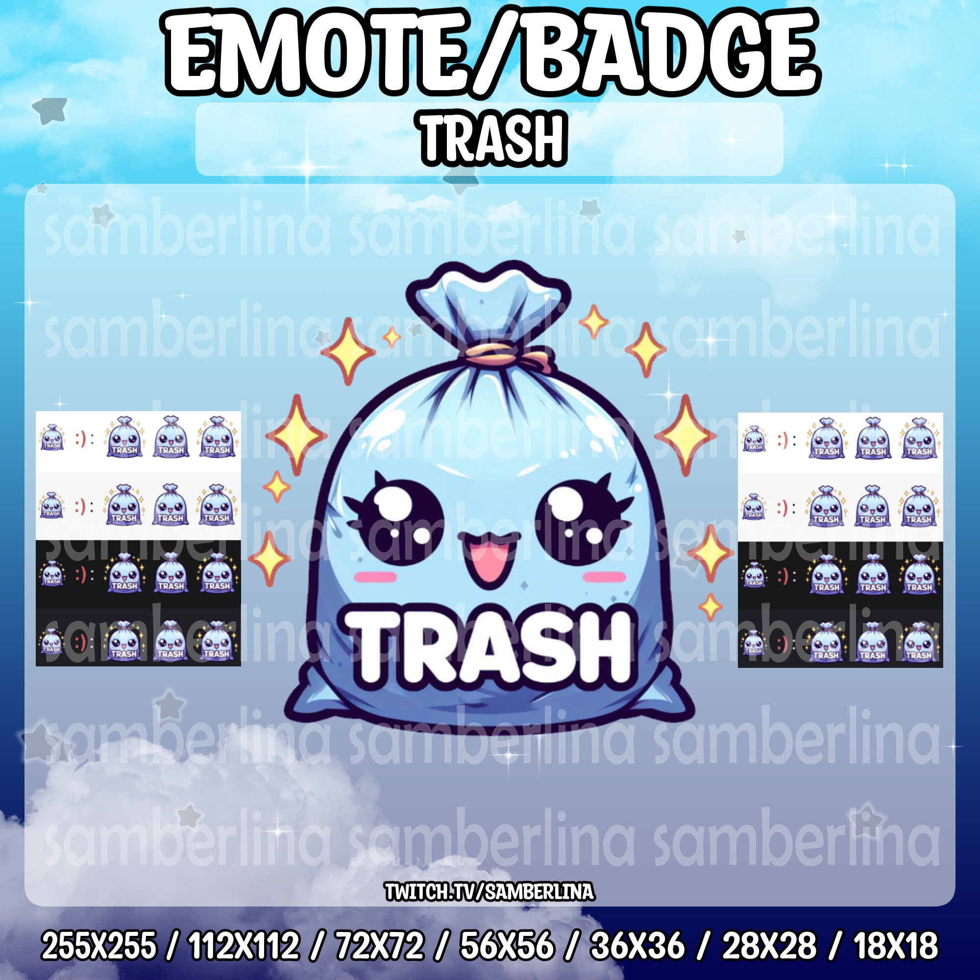 Trash Bag Animated Emote/badge Bundle Pack Twitch, Youtube, Discord ...