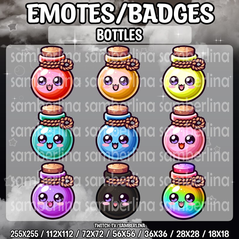 9 Bottle Emotes/badges Bundle Pack - Twitch, Youtube, Discord, Tiktok ...