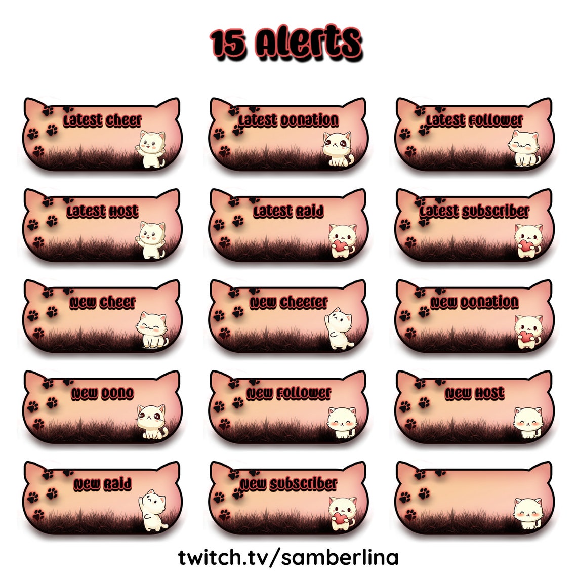 Cute Cat Stream Overlay Package Stream and Webcam Overlay - Etsy