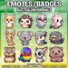 9 Chow Chow Puppy Dog Emotes/badges Pack Twitch, Youtube, Discord Chibi ...