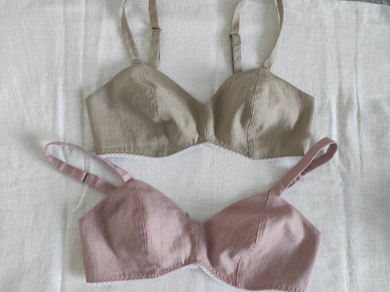 Delicate and Very Comfortable Home Bra /linen Bras / Linen Home Wear ...