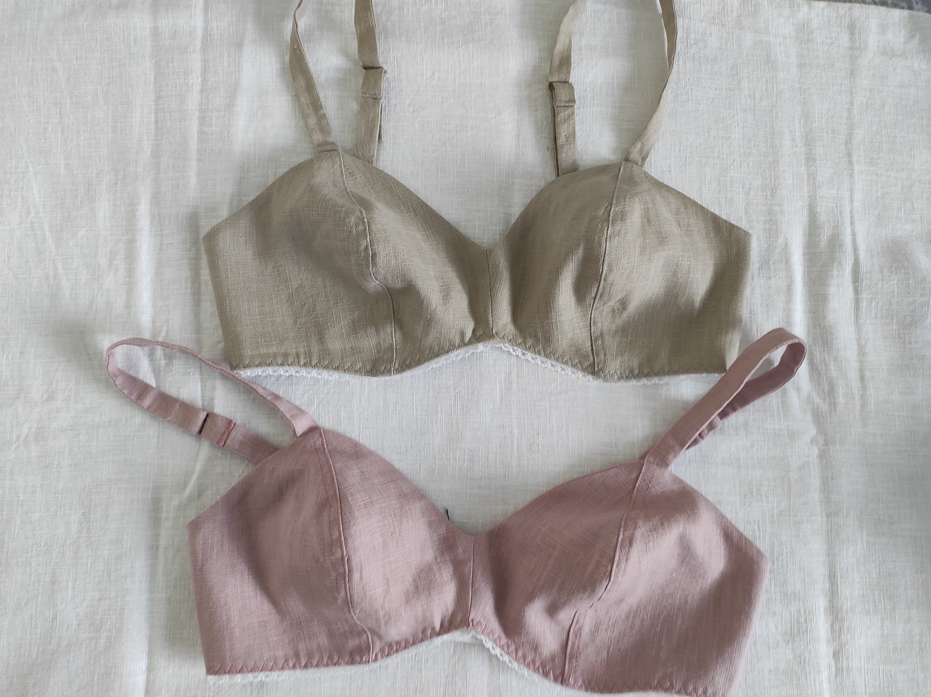 Delicate and Very Comfortable Home Bra /linen Bras / Linen Home Wear ...