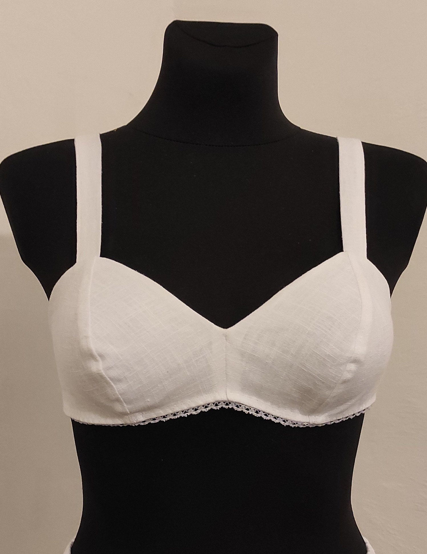Delicate and Very Comfortable Home Bra /linen Bras / Linen Home Wear ...