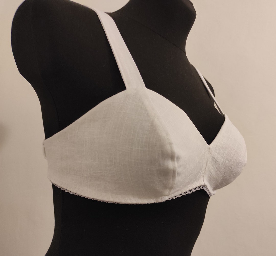 Delicate and Very Comfortable Home Bra Louise /linen Bras / Linen Home ...