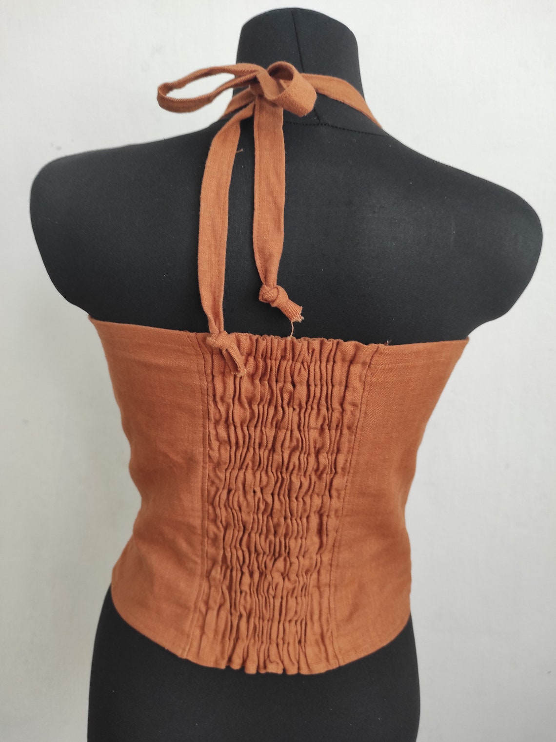 Elegant and Feminine Bustier Top/ Linen 100% ,linen Corset ,crop Top ...