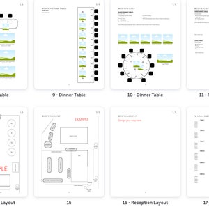 Wedding Reception Set up Planner - Canva Template - Decoration Planning ...