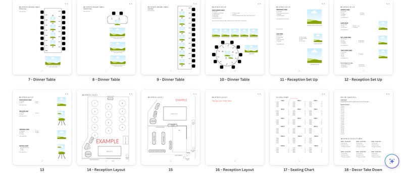 Wedding Reception Set up Planner - Canva Template - Decoration Planning ...