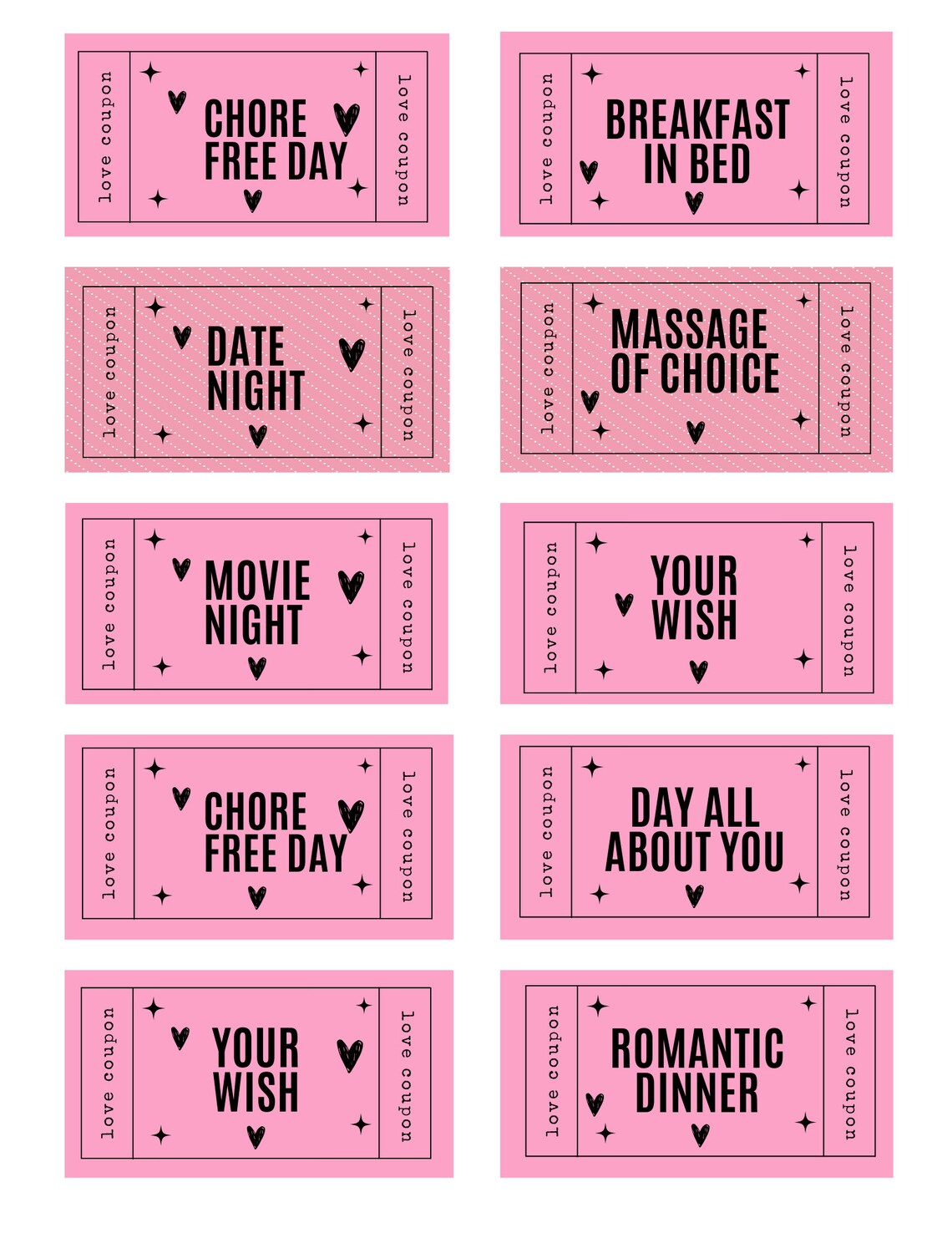 Printable Love Coupon Book for Couples| Editable Canva Template ...