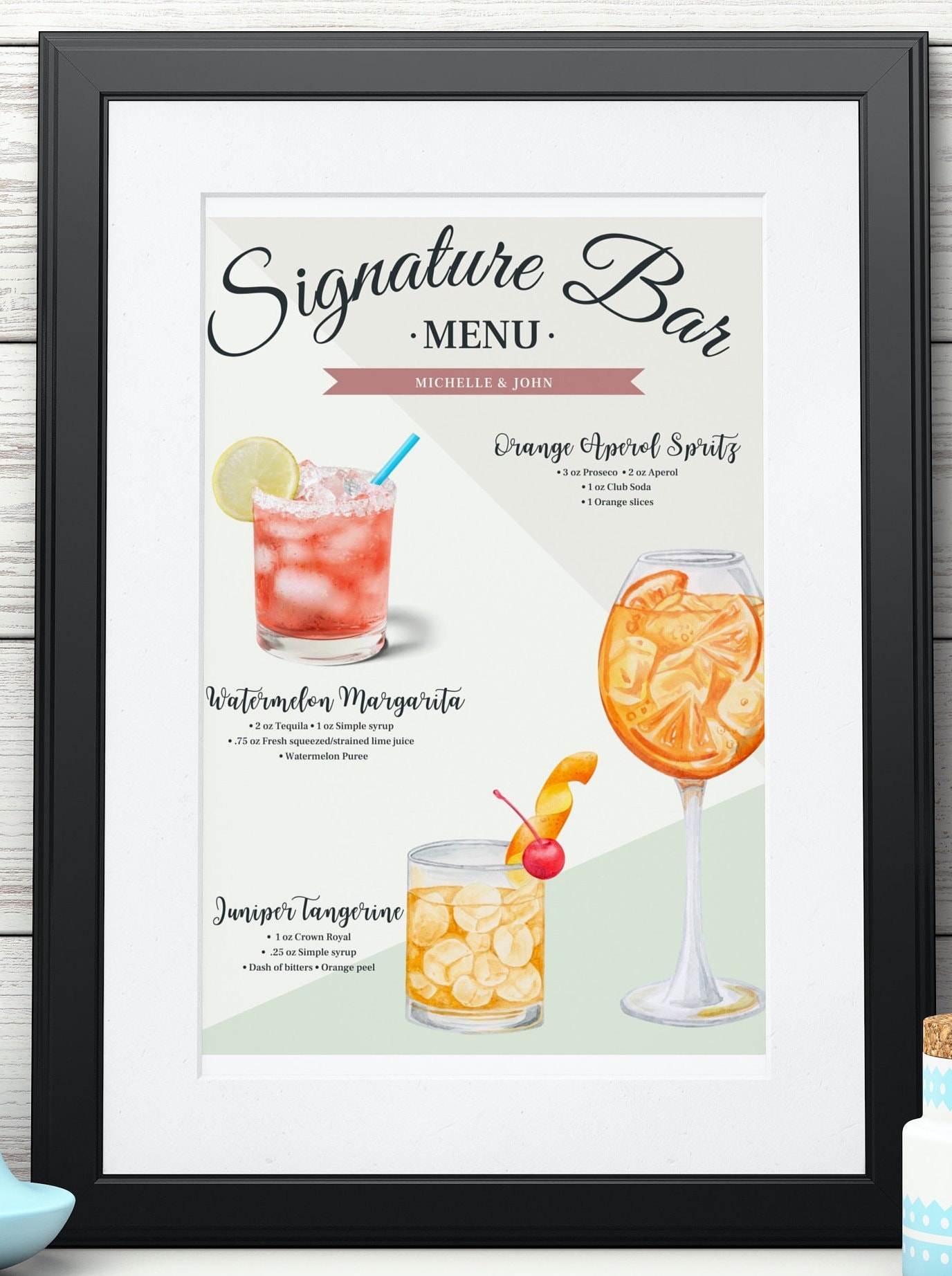 Signature Cocktail Bar Menu Cocktails Wedding Bar Menu Editable Drink ...