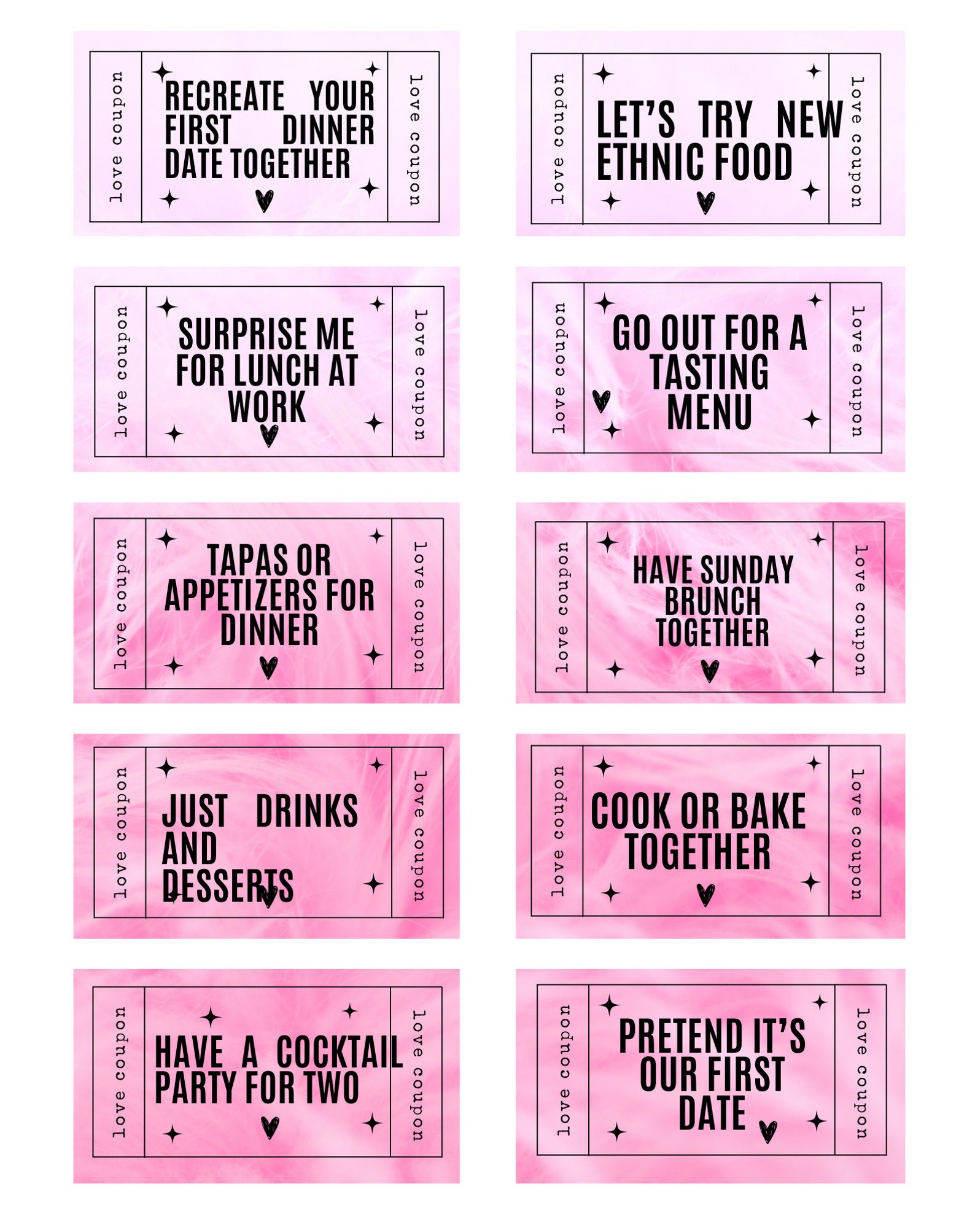Printable Love Coupon Book for Couples| Editable Canva Template ...