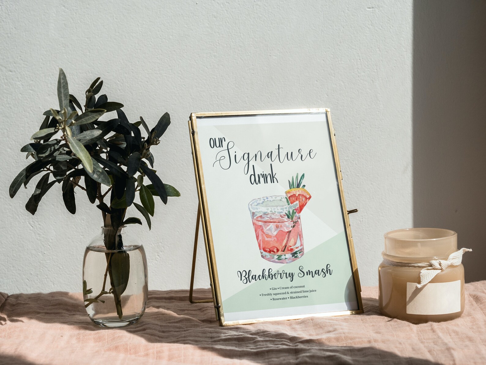 Signature Cocktail Bar Menu | Personalized | Cocktails | Wedding Bar ...