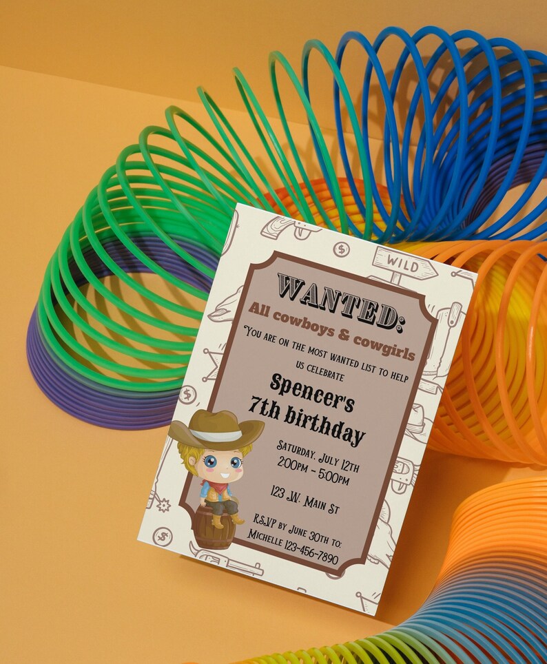 Western Birthday Party Invitation | Western Invite | Western Cowboy ...