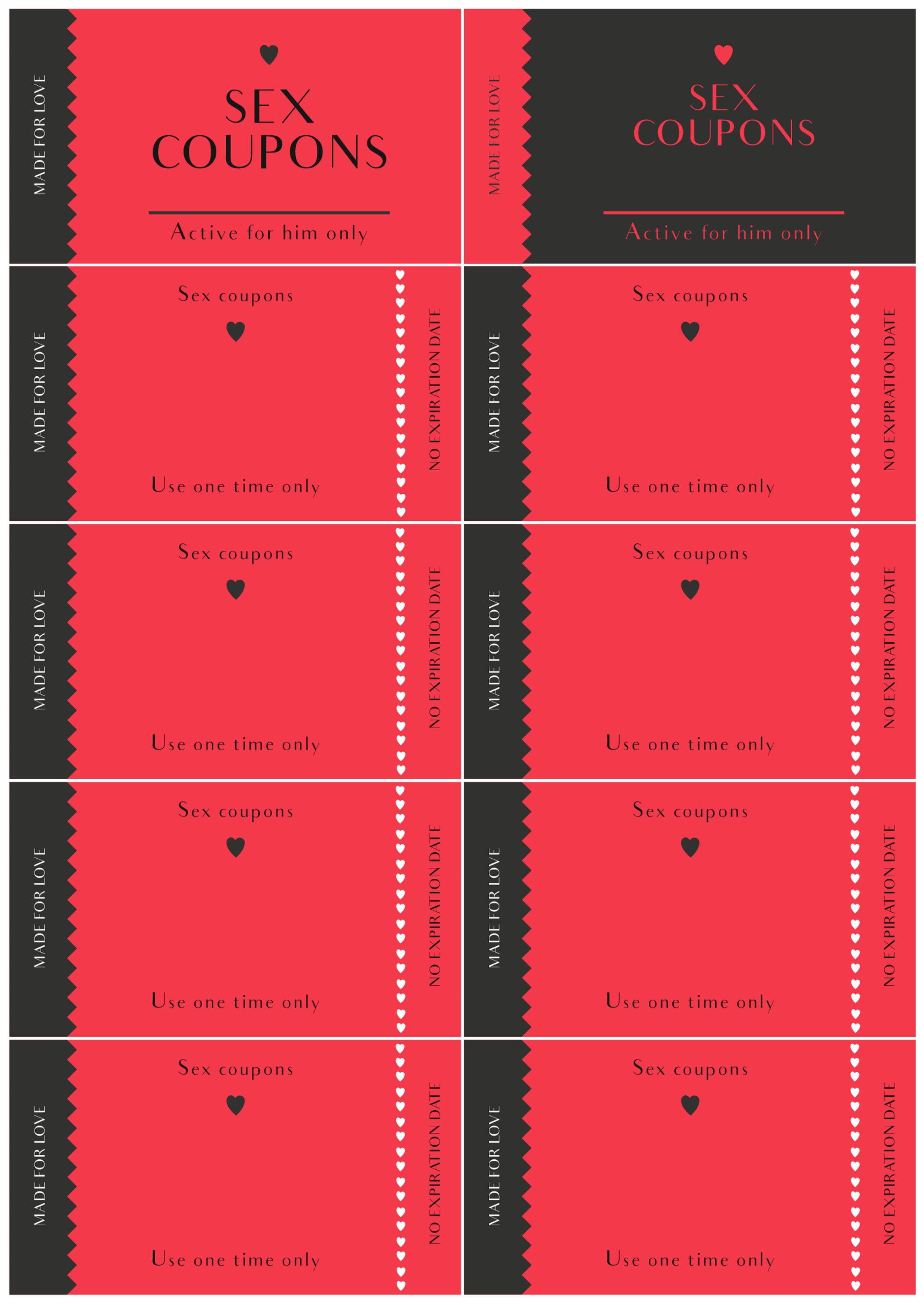 Printable Sex Coupon Book For Couples Editable Canva Template Adults 18 Anniversary T 