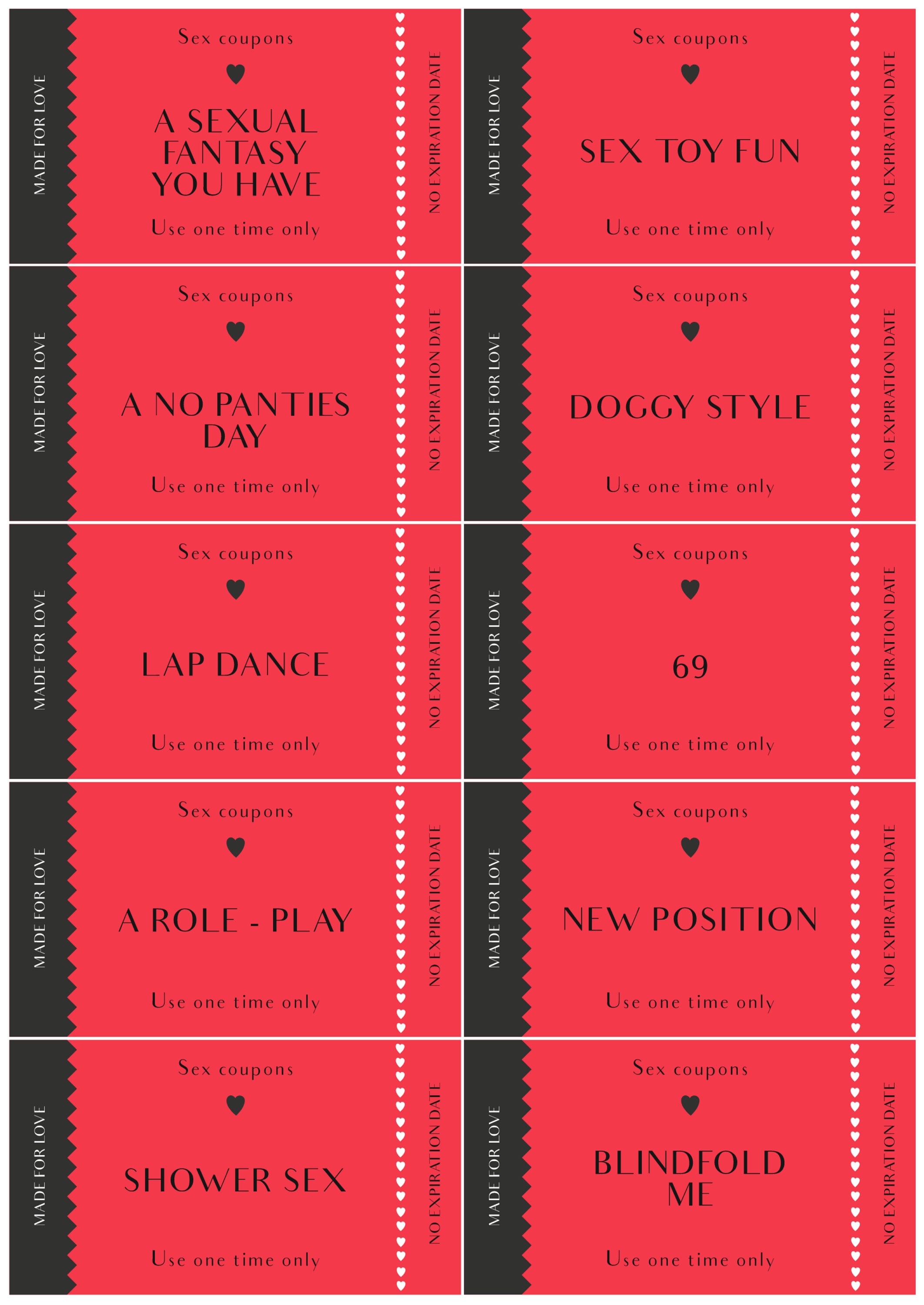 Printable Sex Coupon Book for Couples| Editable Canva Template | Adults ...